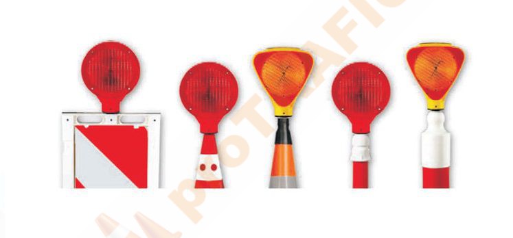 Lampa de semnalizare cu lumina intermitenta rosie - Protrafic